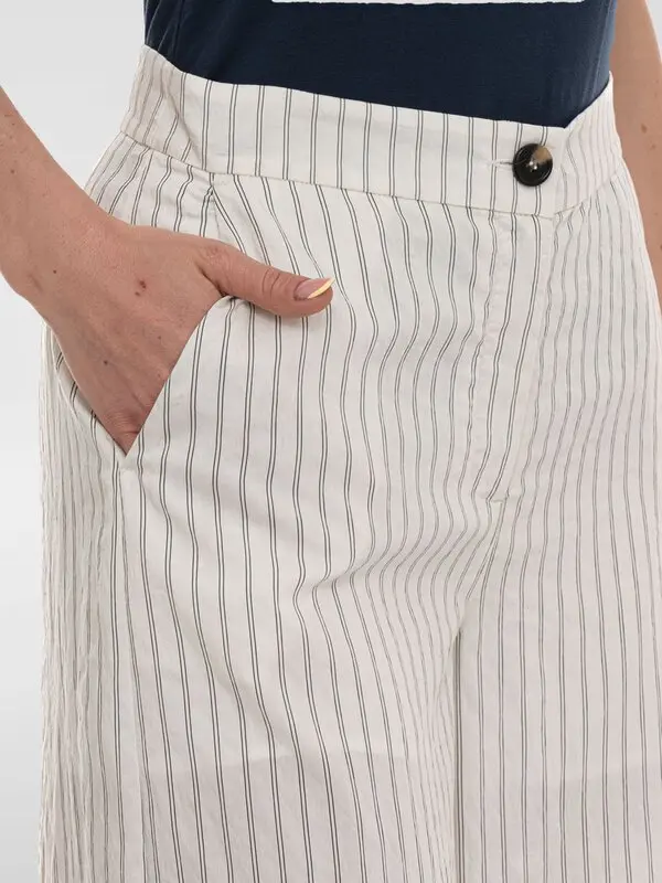 Liu Jo Striped Viscose High-waisted Palazzo Pants