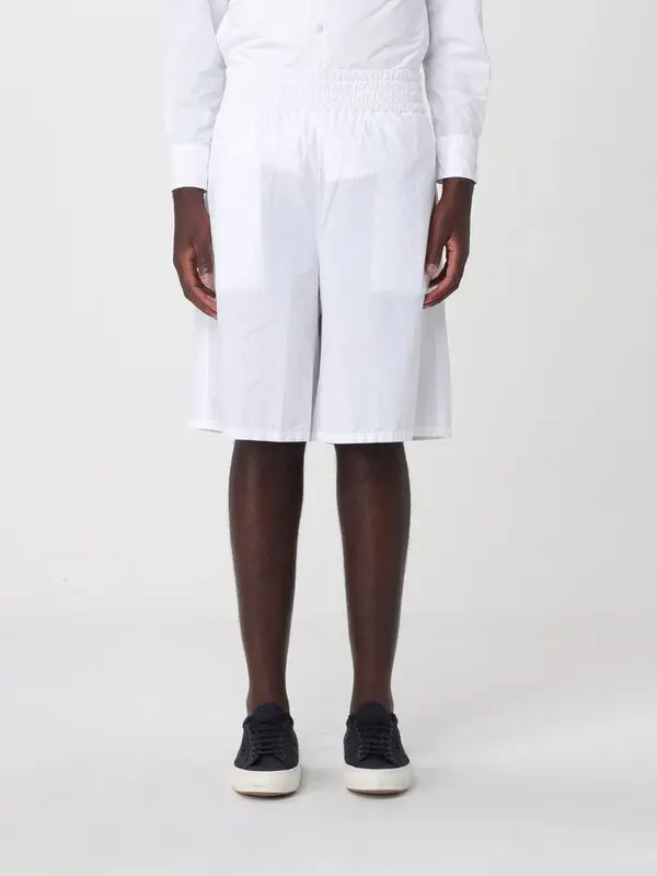 Aspesi Knee-length Cotton Poplin Chino Shorts With High Elasticated Waist