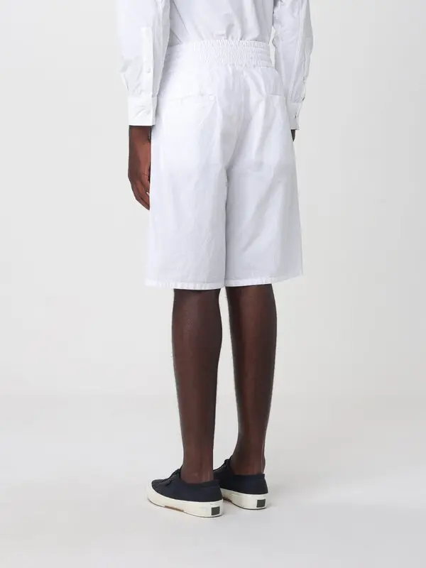 Aspesi Knee-length Cotton Poplin Chino Shorts With High Elasticated Waist