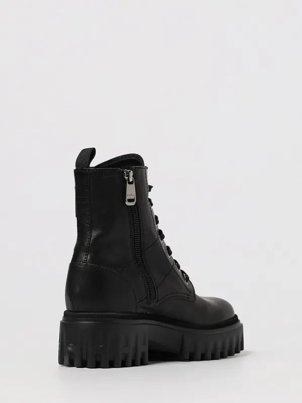 Hogan Leather Combat Boots