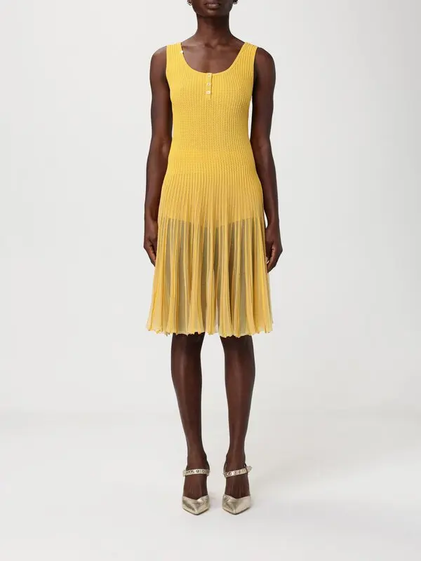 Elisabetta Franchi Jersey Mini Dress - Yellow