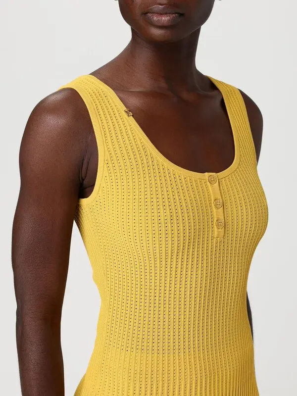 Elisabetta Franchi Jersey Mini Dress - Yellow