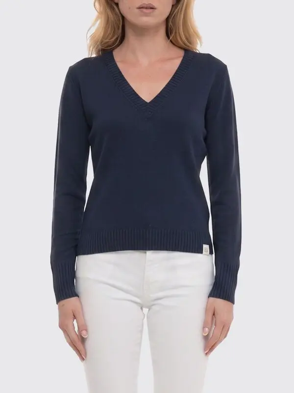 Peuterey Slim Fit V-neck Viscose Blend Sweater With Long Sleeves