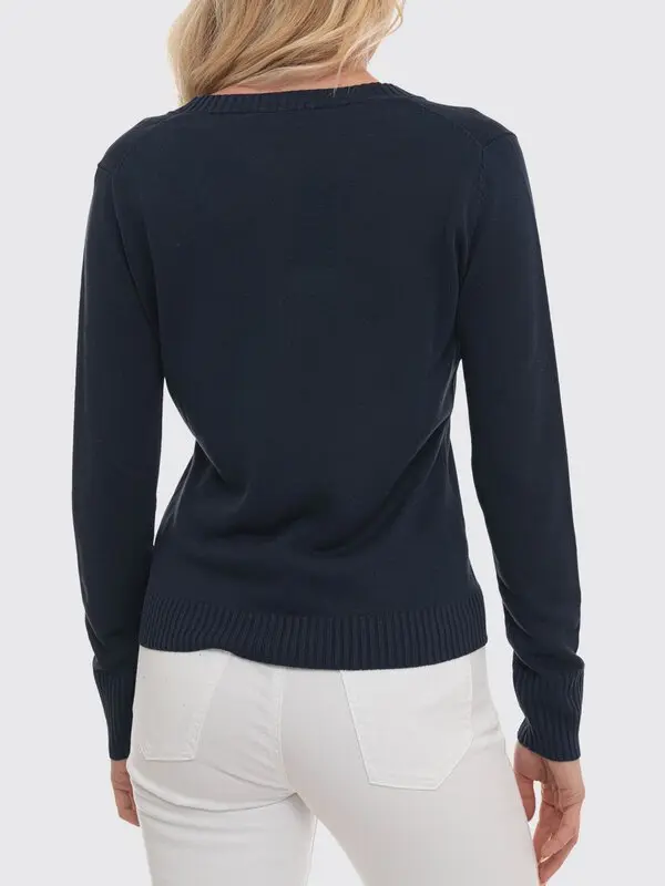 Peuterey Slim Fit V-neck Viscose Blend Sweater With Long Sleeves
