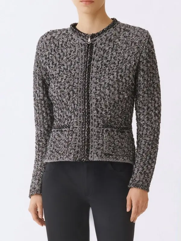Fabiana Filippi Textured Zip-up Jacket - Grey