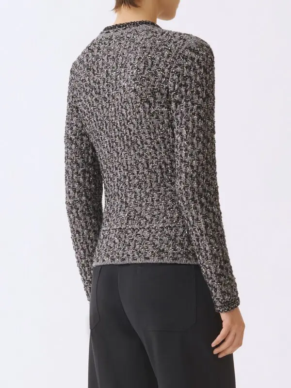 Fabiana Filippi Textured Zip-up Jacket - Grey
