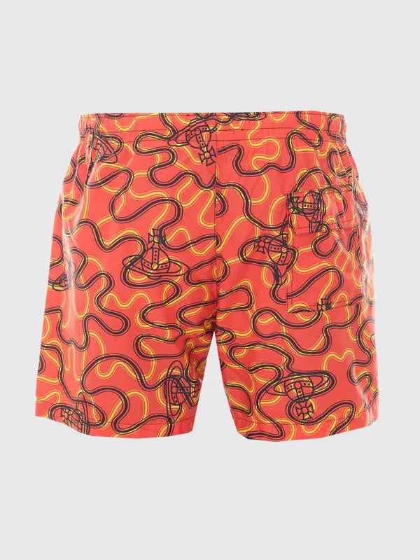 VIVIENNE WESTWOOD Orb Monogram Polyamide Swim Shorts With Elasticated Waist