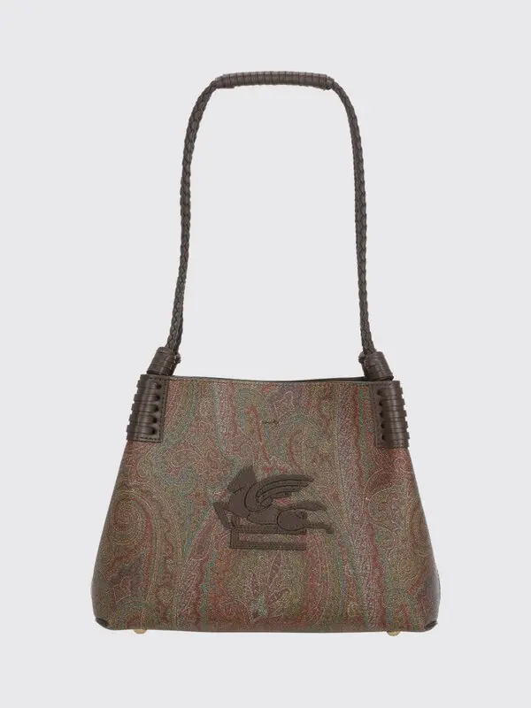 Etro Paisley Print Leather Shoulder Bag