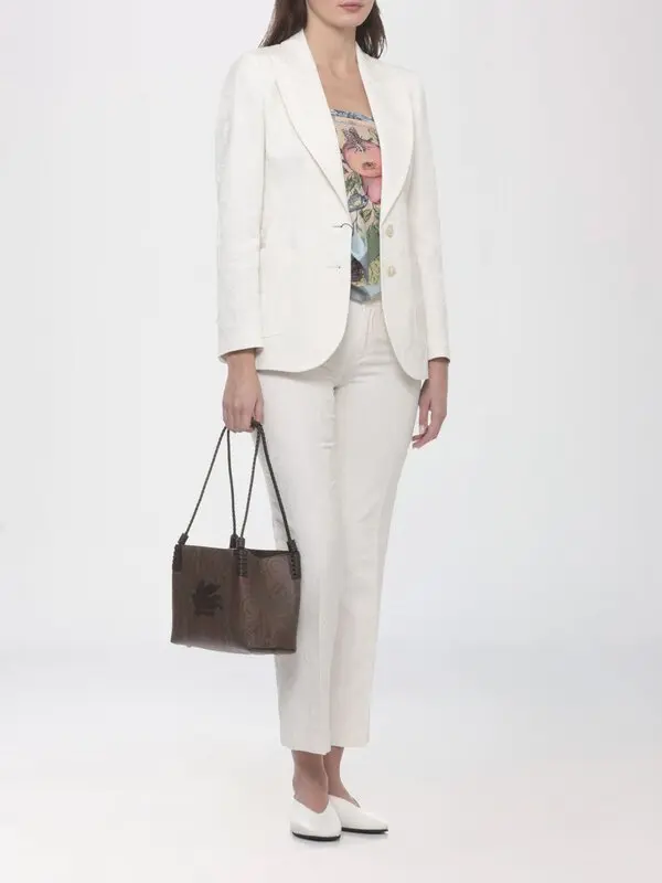 Etro Paisley Print Leather Shoulder Bag