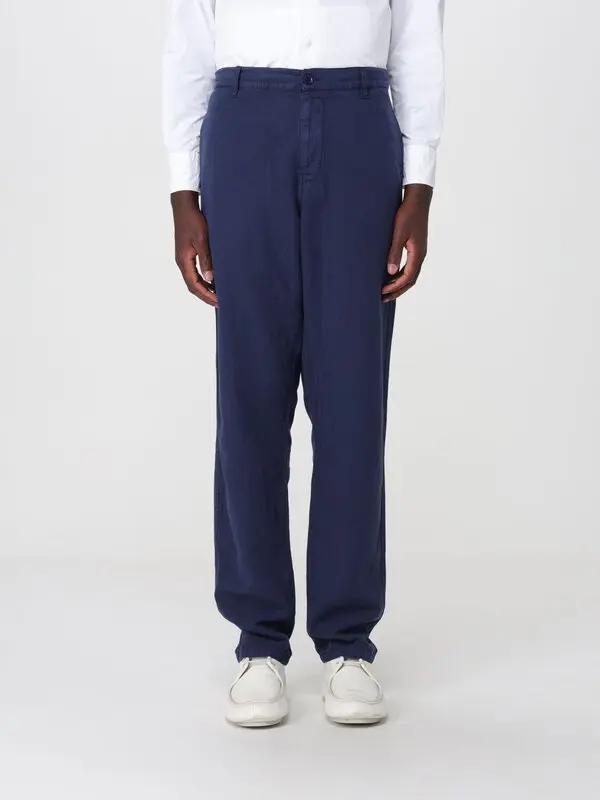 Aspesi Mid-rise Regular Fit Linen-blend Chino Trousers