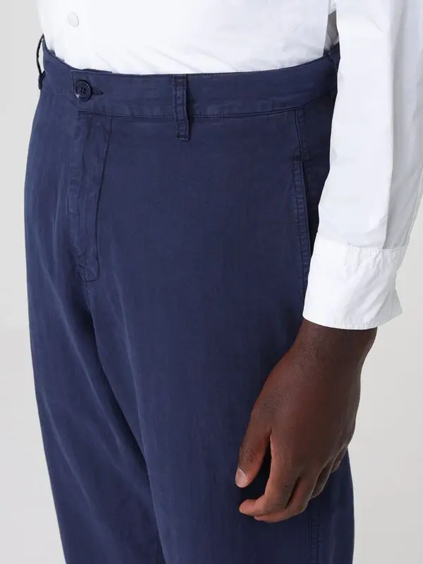 Aspesi Mid-rise Regular Fit Linen-blend Chino Trousers