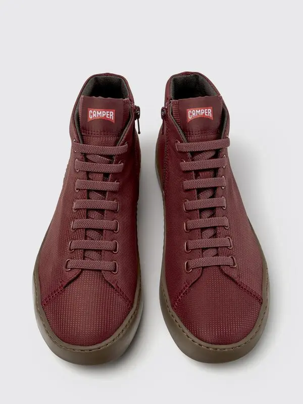 Camper Peu Touring Grained Leather Ankle Boots With Side Zip
