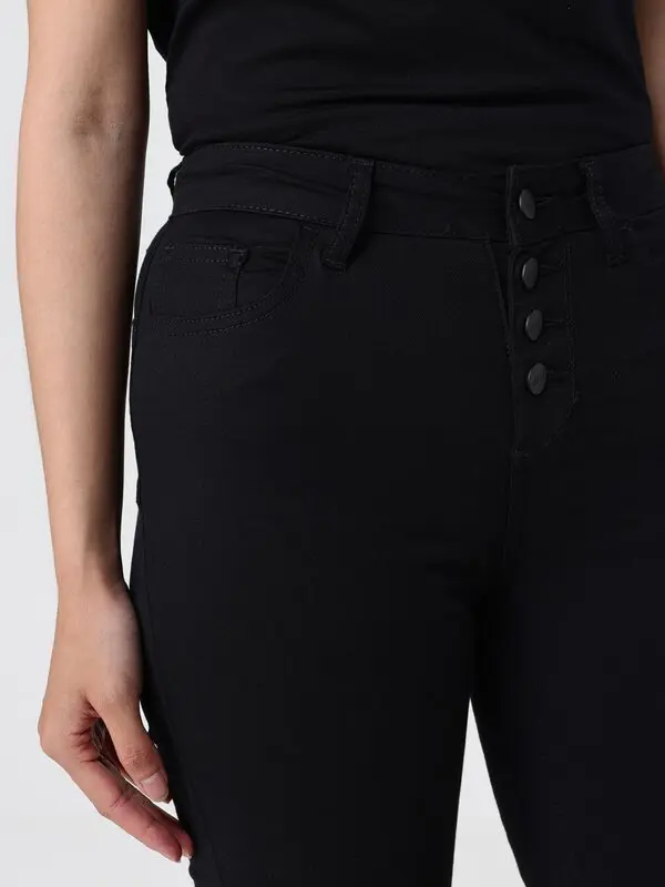 Liu Jo Mid-rise Flared Jeans In Stretch Cotton Denim - Black