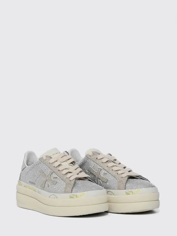 Premiata Claudia Nylon Sneakers With Rhinestones