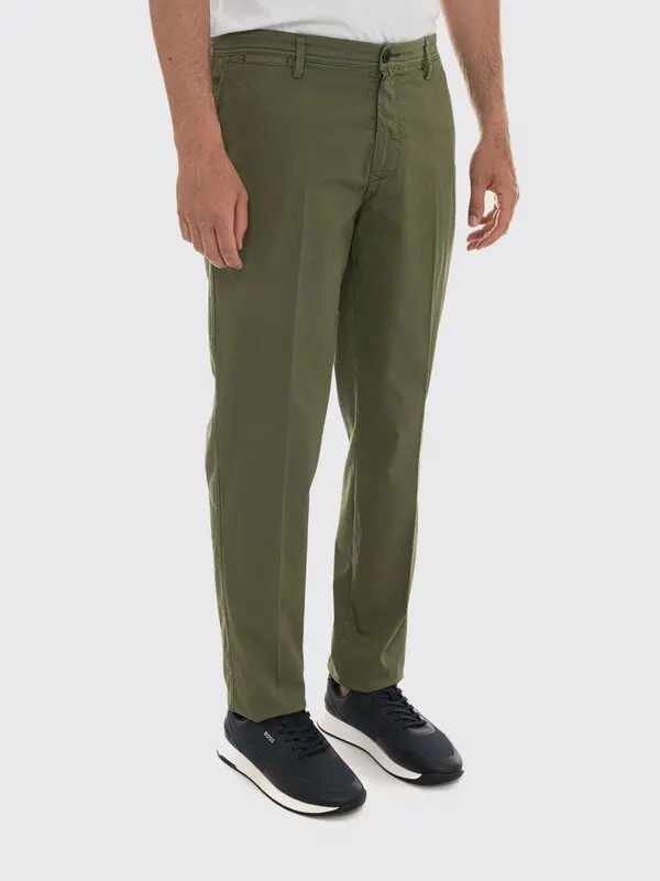 Peuterey Slim Fit Mid-rise Cotton-blend Chino Trousers - Green