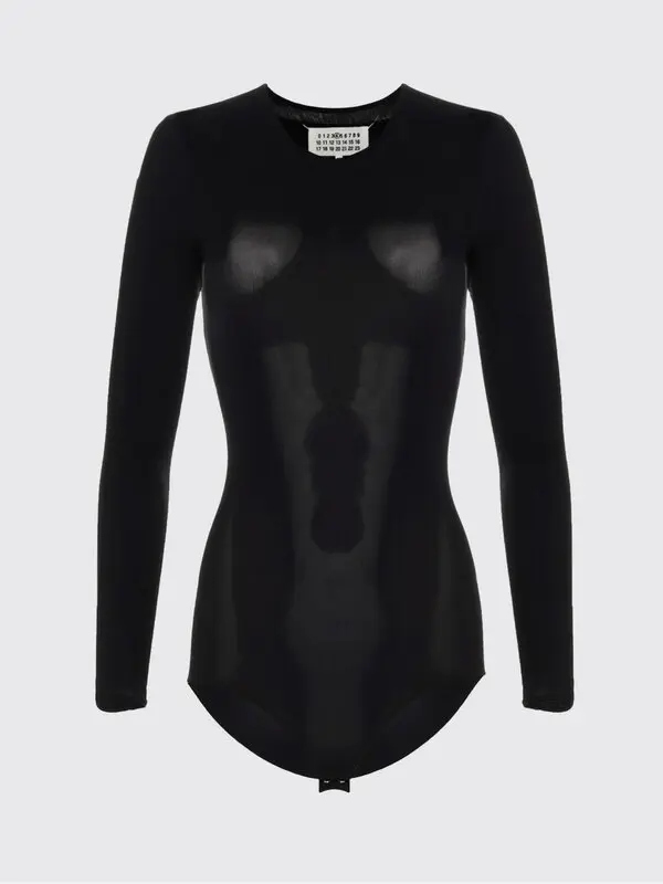MAISON MARGIELA Long-sleeve Bodysuit - Black