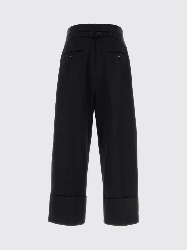 Thom Browne Cotton Gabardine Tailored Trousers - Navy