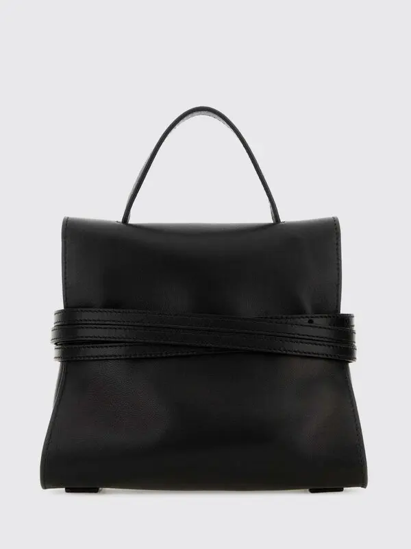 Moschino Tie Me Leather Bag - Black