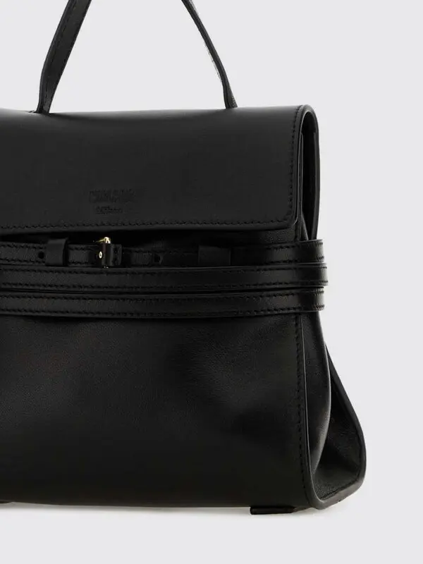 Moschino Tie Me Leather Bag - Black