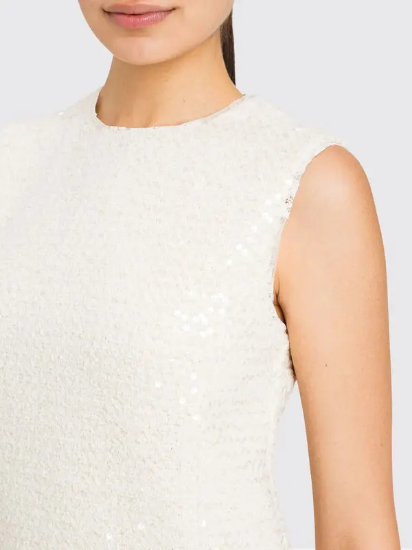 TWINSET Sleeveless Sequin-embroidered Sheath Minidress
