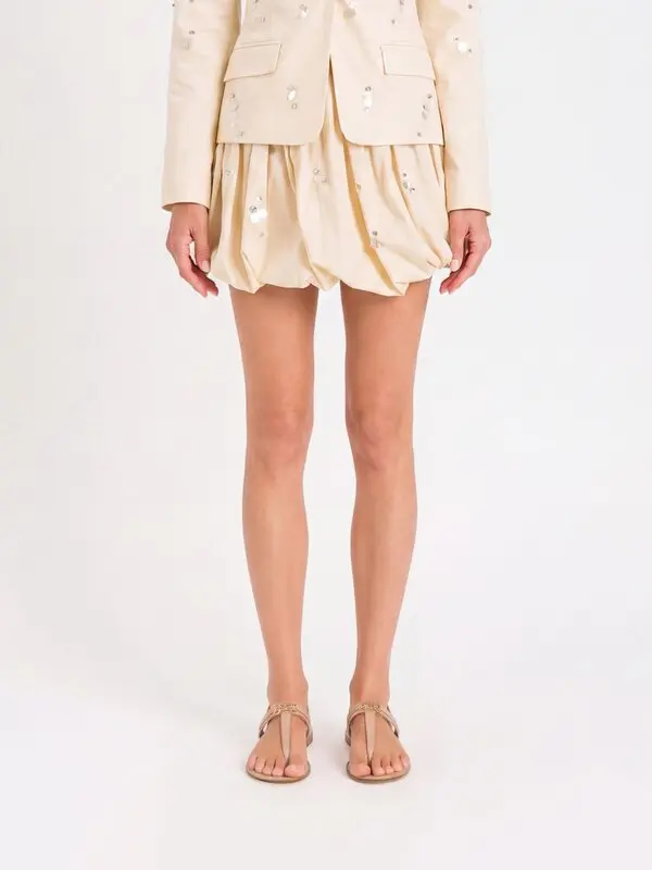 TWINSET Sequin Embellished Balloon Mini Skirt - Yellow