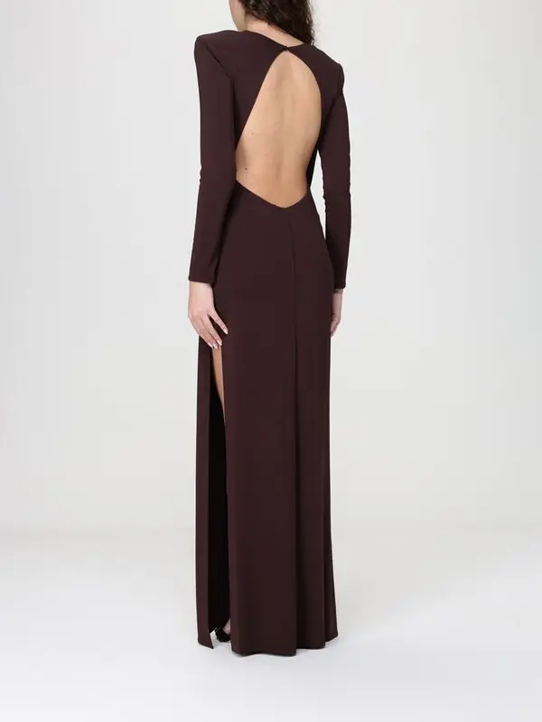 Elisabetta Franchi Long Sleeve Dress With Bead Detail