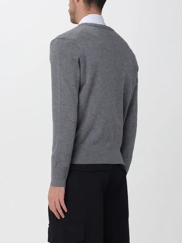 AMI Paris V-neck Cardigan With Embroidered Logo