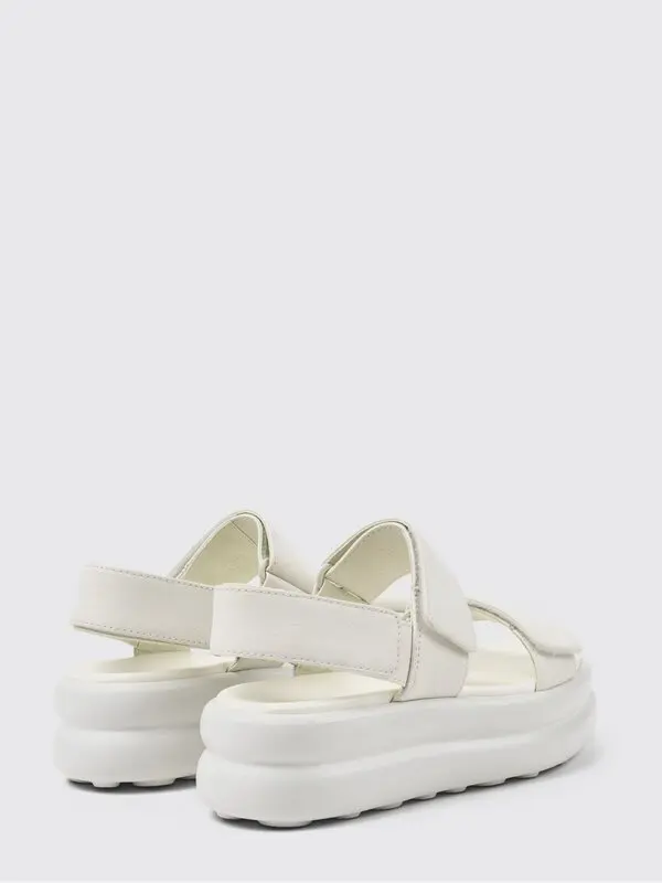 Camper Pelotas Flota Up Grain Leather Wedge Sandals