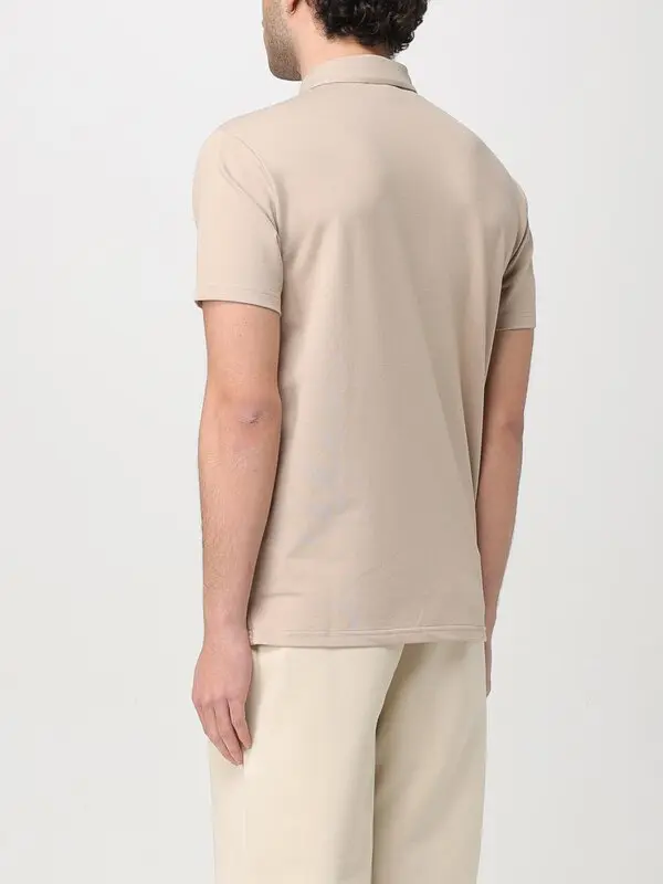 Peuterey Cotton And Silk Blend Polo Shirt - Beige