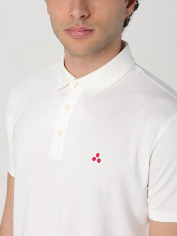 Peuterey Cotton And Silk Blend Polo Shirt - White
