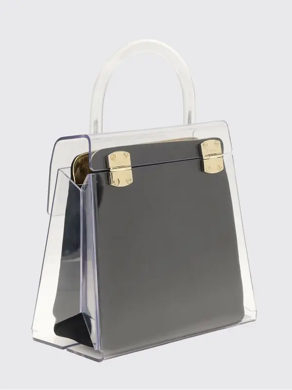 FERRAGAMO Gancini Closure Pvc Handbag - Black
