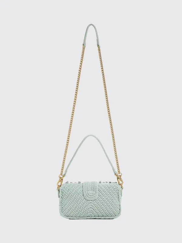 TWINSET Crochet Cotton Bag With Rhinestones - Water