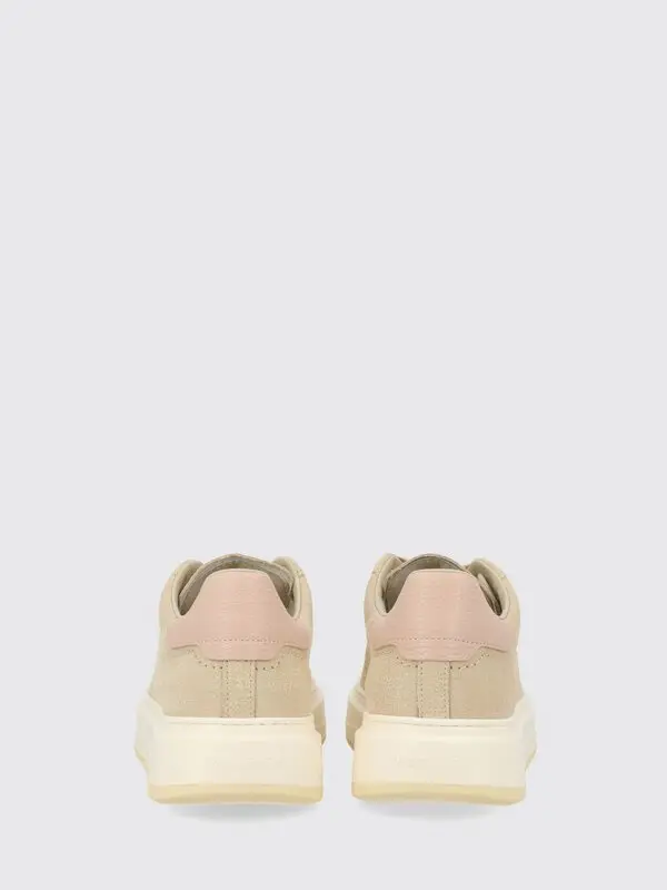 Woolrich Suede Leather Low Top Sneakers With Round Toe And Rubber Sole