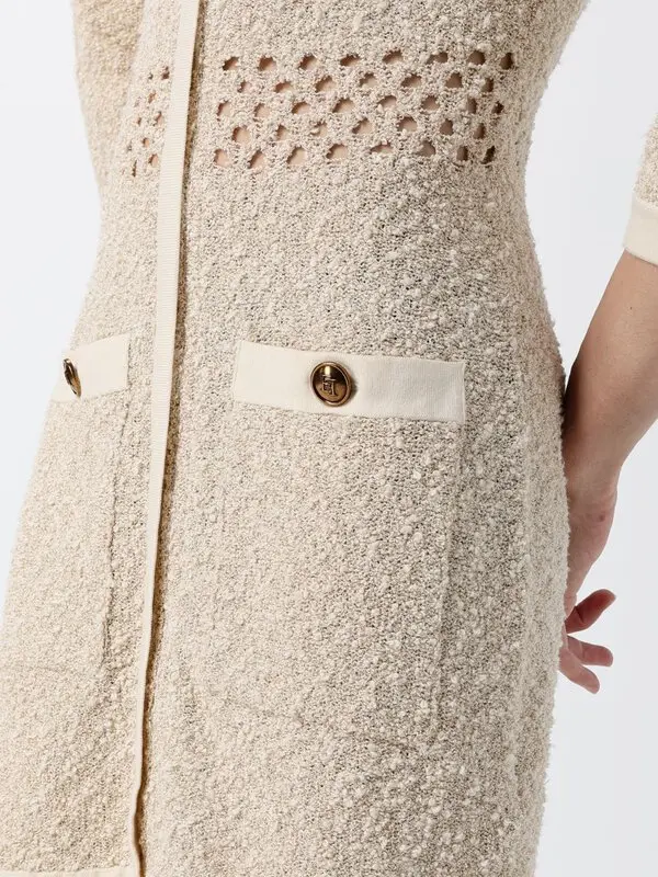Elisabetta Franchi Knit Mini Dress - Butter
