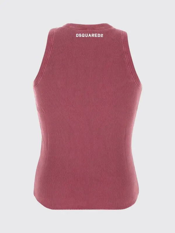 Dsquared2 Cotton Tank Top With Slogan Print