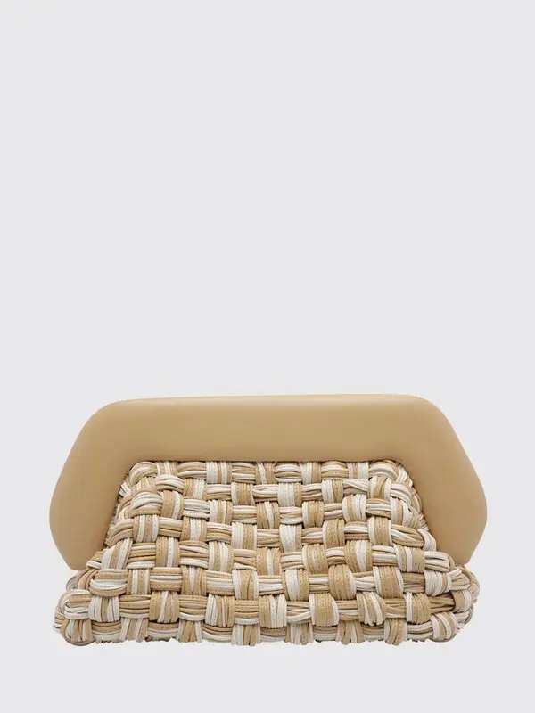THEMOIRE Bios Woven Vegan Leather Clutch With Removable And Adjustable Strap