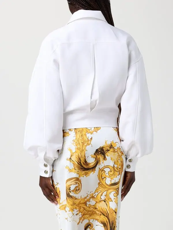 Versace Linen Blend Biker Jacket