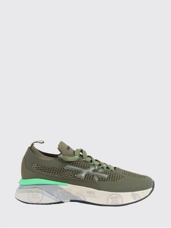 Premiata Moerund Suede And Nylon Trainers - Green