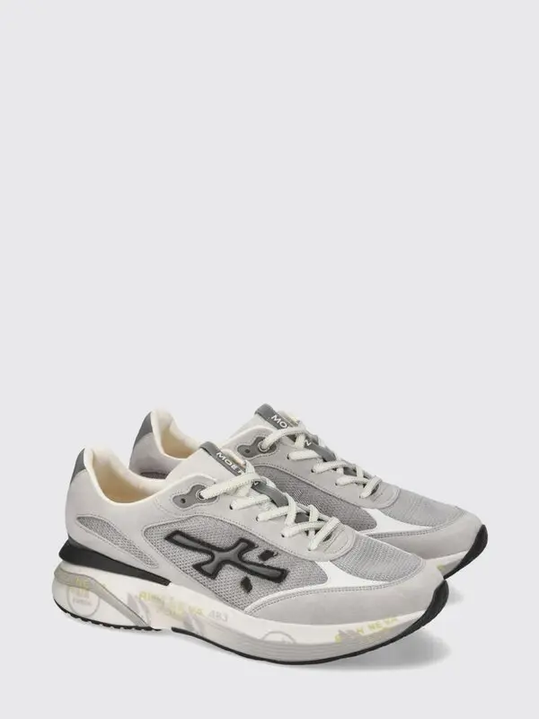 Premiata Moerund Suede And Nylon Sneakers - Grey 1