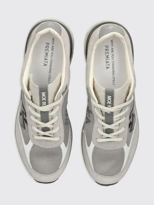 Premiata Moerund Suede And Nylon Sneakers - Grey 1
