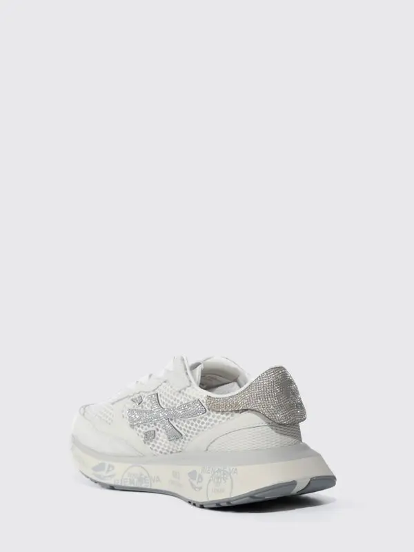 Premiata Lauryn Suede And Mesh Sneakers - White