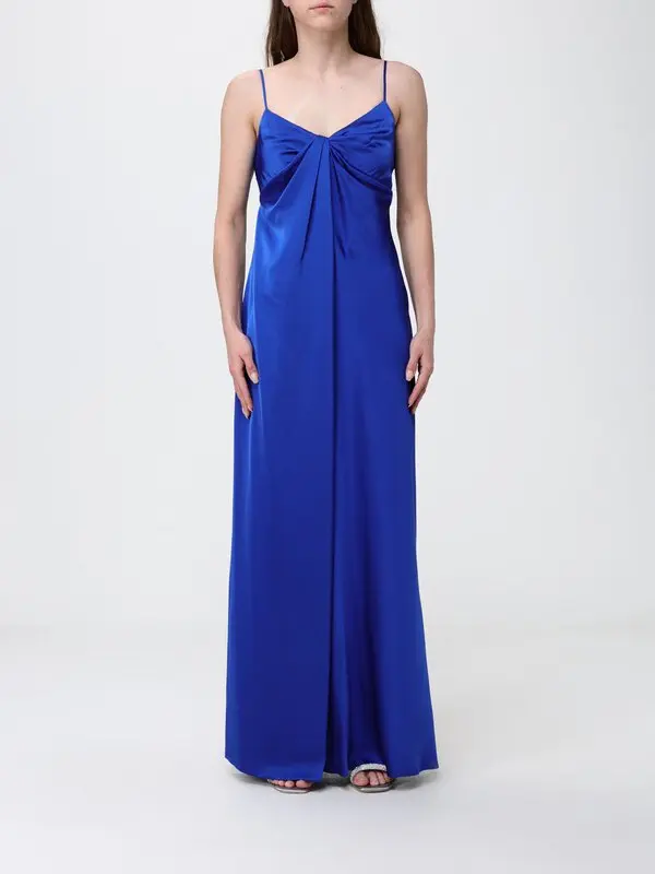 Ralph Lauren Satin V-neck Maxi Dress