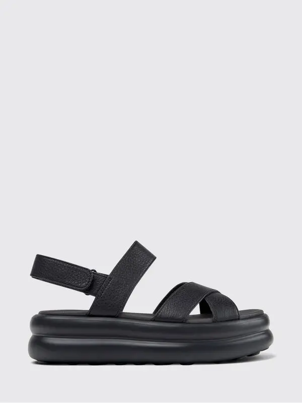 Camper Pelotas Flota Up Grained Leather Sandals