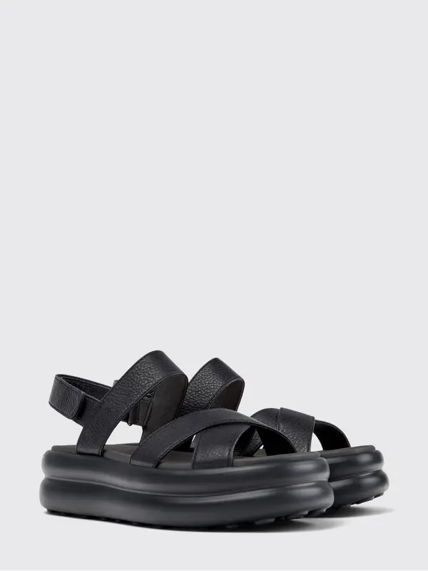 Camper Pelotas Flota Up Grained Leather Sandals