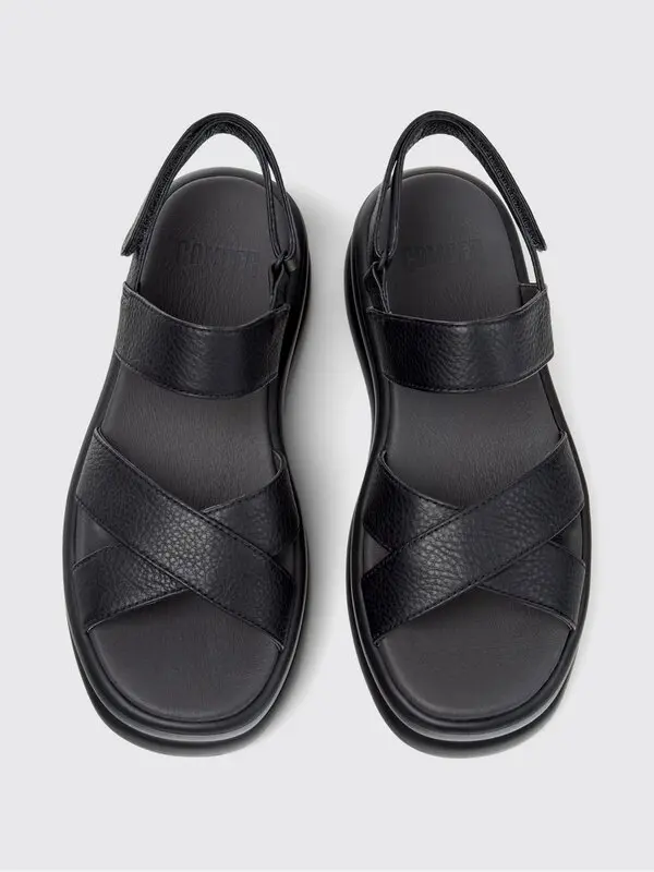 Camper Pelotas Flota Up Grained Leather Sandals