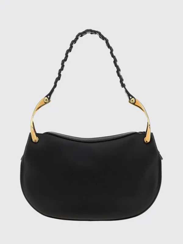 Alexander McQueen Wishbone Calfskin Shoulder Bag With Woven Handle