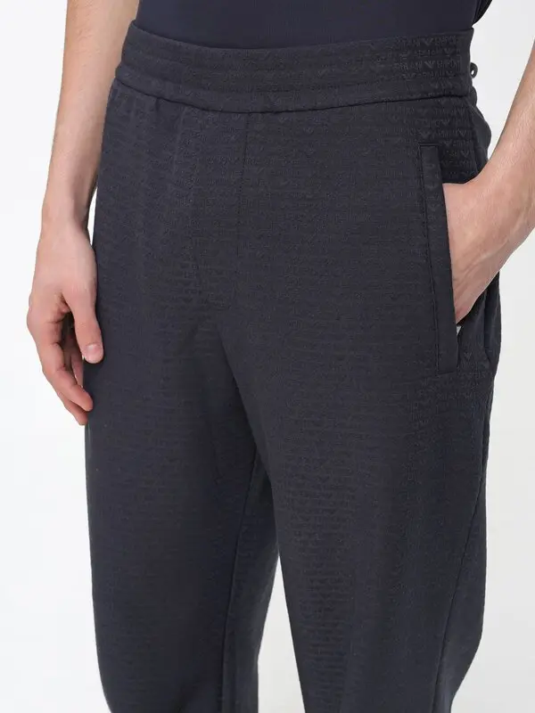 Emporio Armani Textured Trousers - Blue