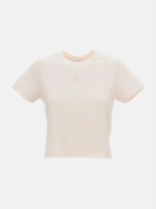 Maison Kitsuné Logo Cotton T-shirts - Pink
