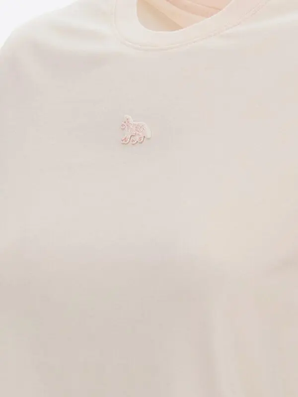 Maison Kitsuné Logo Cotton T-shirts - Pink
