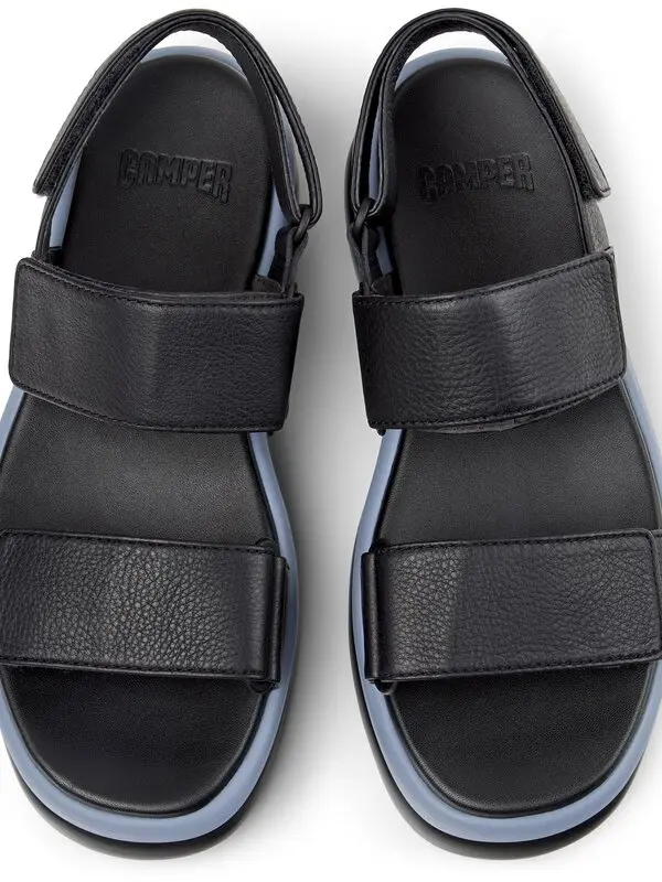 Camper Pelotas Flota Up Grained Leather Sandals